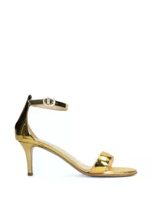 FABIO RUSCONI Metallic-effect Ankle Strap Sandals - Gold