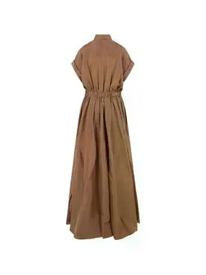 Brunello Cucinelli Silk Maxi Shirt Dress