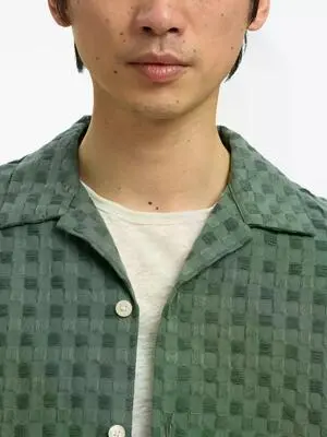 SELECTED Textured Revere Collar Short Sleeve Shirt