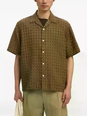 SELECTED Textured Short-sleeve Shirt