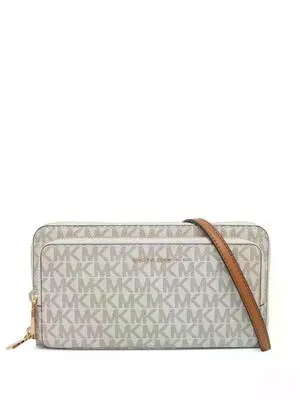 Michael Kors Jet Set Logo Print Cross Body Bag - Neutrals