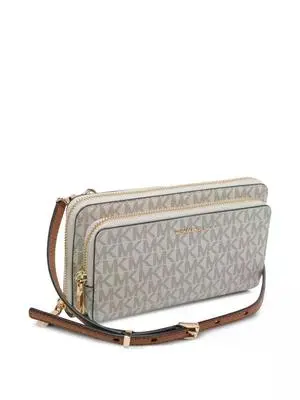 Michael Kors Jet Set Logo Print Cross Body Bag - Neutrals