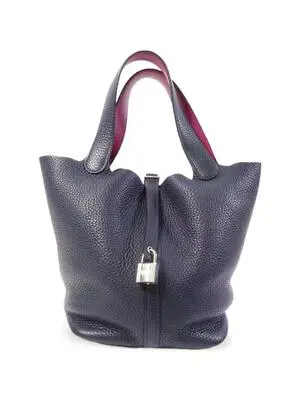 Hermès Mm Picotin Lock Tote Bag - Blue