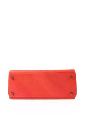 Hermès 28 Kelly Taurillon Clemence Leather Tote Bag - Red
