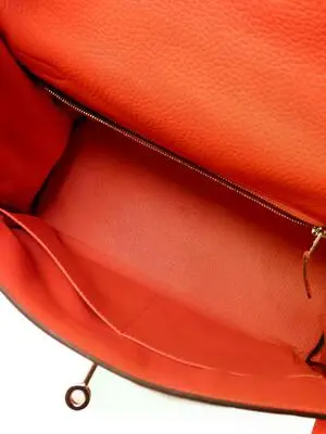 Hermès 28 Kelly Taurillon Clemence Leather Tote Bag - Red