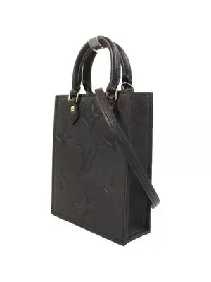 LOUIS VUITTON Petit Sac Plat Tote Bag - Black