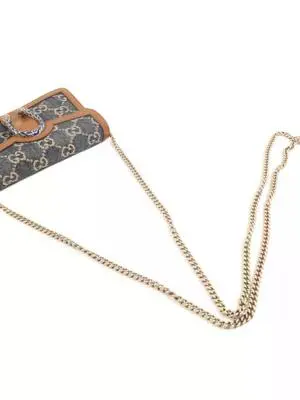 Gucci Mini Dionysus Shoulder Bag In Gg Supreme Canvas - Blue