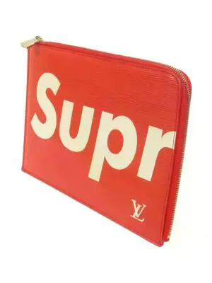 LOUIS VUITTON X Supreme Jules Gm Epi Clutch Bag - Red