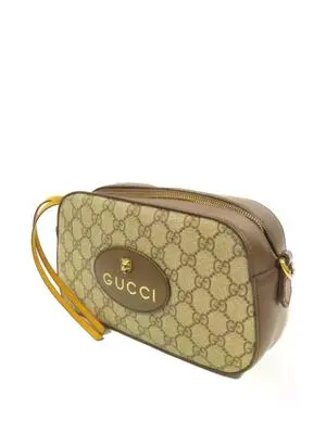 Gucci Gg Supreme Crossbody Bag With Tiger Head Detail
