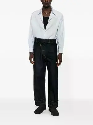 CULTURA Asymmetric Fastening Buttoned-cuff Jeans