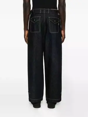 CULTURA Asymmetric Fastening Buttoned-cuff Jeans