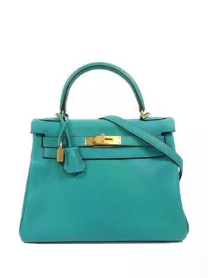 Hermès Kelly 28 Leather Tote Bag - Blue
