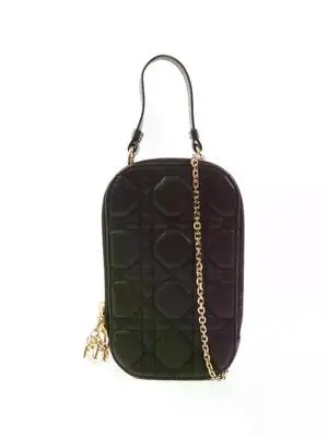 Dior Quilted Chain-strap Phone Bag - Black