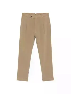 BERWICH Pleated Trousers With Turned-up Cuffs - Neutrals