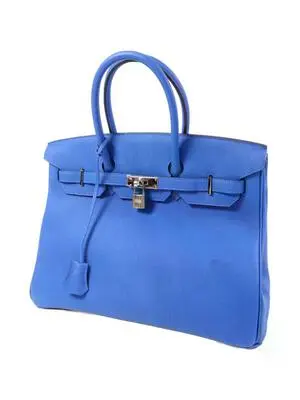Hermès 35 Birkin Togo-leather Tote Bag - Blue