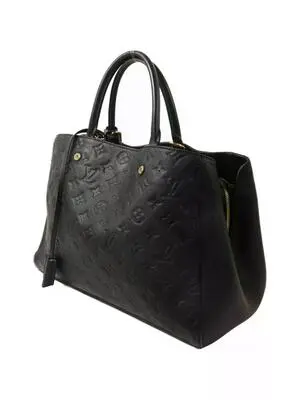 LOUIS VUITTON Montaigne Gm Monogram Empreinte Tote Bag - Black