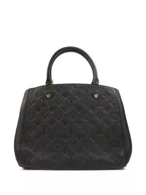 LOUIS VUITTON Monogram Empreinte Montaigne Mm Shoulder Bag - Black