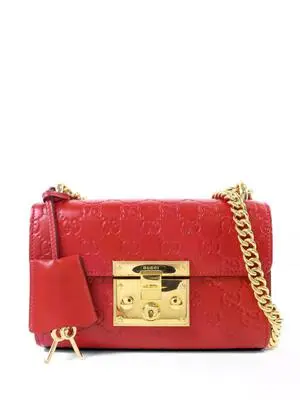 Gucci Padlock Gg Shoulder Bag - Red