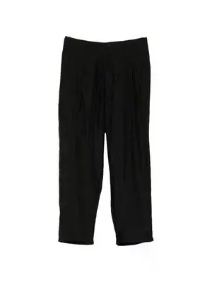 Yohji Yamamoto Tucked Silk Trousers