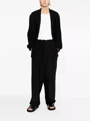 Yohji Yamamoto Tucked Silk Trousers