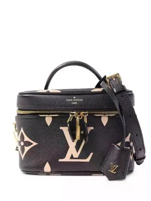 LOUIS VUITTON Monogram Empreinte Vanity Pm Leather Hand Bag - Black
