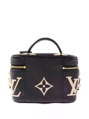 LOUIS VUITTON Monogram Empreinte Vanity Pm Leather Hand Bag - Black