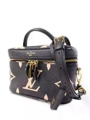 LOUIS VUITTON Monogram Empreinte Vanity Pm Leather Hand Bag - Black
