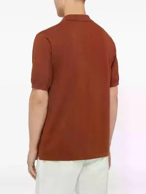 MC2 SAINT BARTH Sloan Buttonless Knitted Polo Shirt - Brown