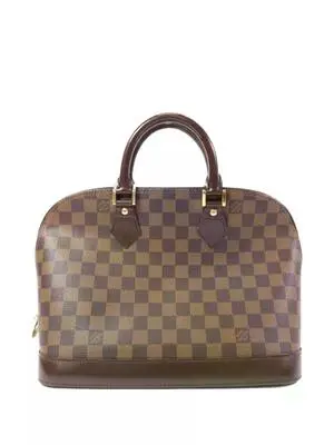 LOUIS VUITTON Alma Damier Ebène Canvas Tote Bag