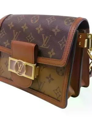 LOUIS VUITTON Mini Dauphine Monogram Reverse Crossbody Bag - Brown