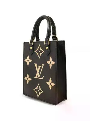 LOUIS VUITTON Empreinte Petit Sac Plat Monogram Tote Bag - Black
