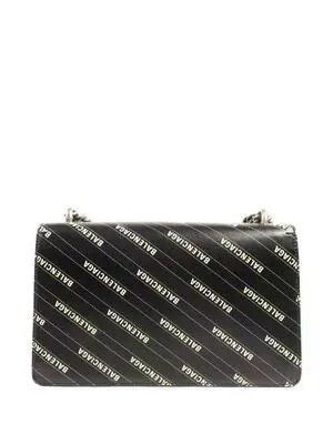 Gucci X Balenciaga Dionysus Leather Shoulder Bag - Black