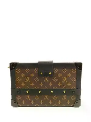LOUIS VUITTON Petite Malle Monogram Canvas Crossbody Bag - Brown