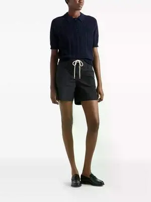 Prada Openwork Cotton Short-sleeve Polo Shirt