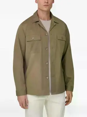Boggi Milano Chest-pocket Open-collar Shirt - Green
