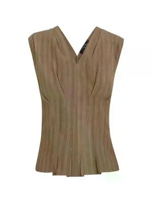 CORTANA Ida Pinstripe-pattern Blouse