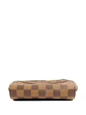 LOUIS VUITTON Pochette Ipanema Damier Ebene Canvas Clutch Bag