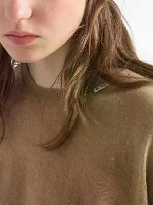 Prada Light Cashmere Short Sleeve Sweater - Neutrals