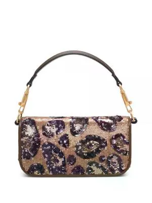 Valentino Garavani Vlogo Signature Embellished Shoulder Bag - Neutrals