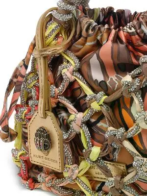 Kurt Geiger Embellished Net Effect Bucket Bag