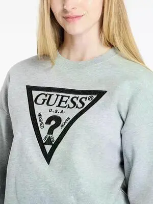 Guess Logo Embellished Sweatshirt