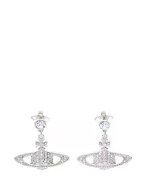 VIVIENNE WESTWOOD Mini Bas Relief Drop Earrings With Rhinestone Embellishment