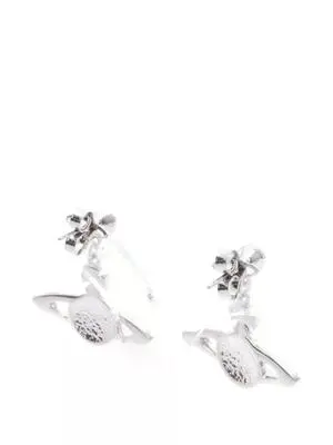 VIVIENNE WESTWOOD Mini Bas Relief Drop Earrings With Rhinestone Embellishment