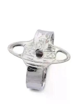 VIVIENNE WESTWOOD Orb Signature Rhinestone Embellishment Drop Earrings - Silver