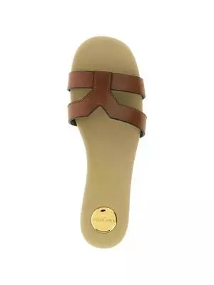 Saint Laurent Mabrouka Flat Sandals - Brown