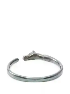 Hermès Silver-tone Horse Head Bangle