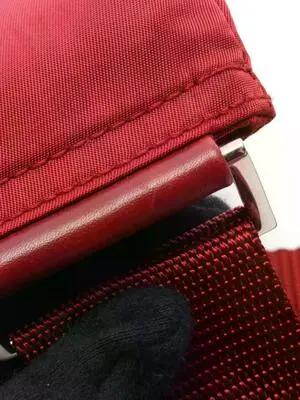 Prada 2000s Enamel Triangle Crossbody Bag