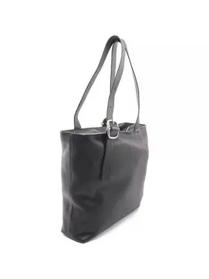 Loewe Loop Buckled Leather Shoulder Bag - Black