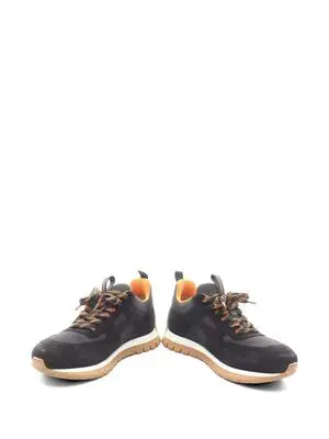 Hermès Jimmy Suede And Mesh Lace-up Sneakers - Black