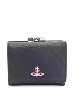 VIVIENNE WESTWOOD Leather Trifold Wallet - Black